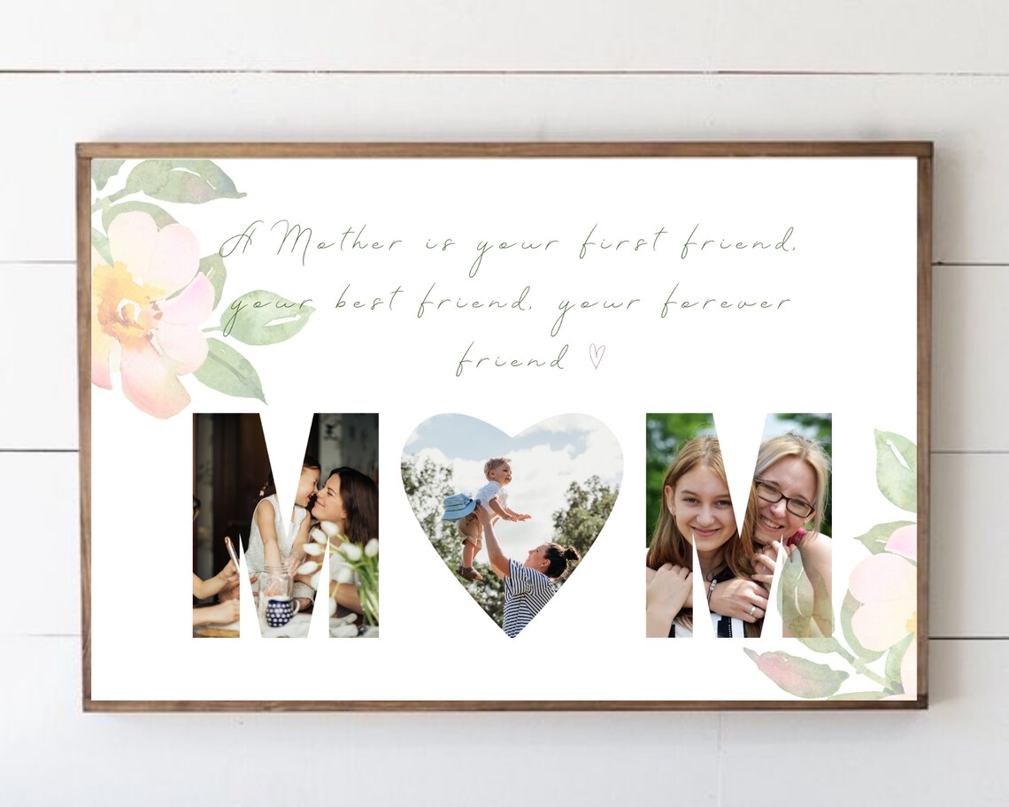 Your Picture, Personalised Picture Mom | Print of Mom |flower Mom | Mum ...