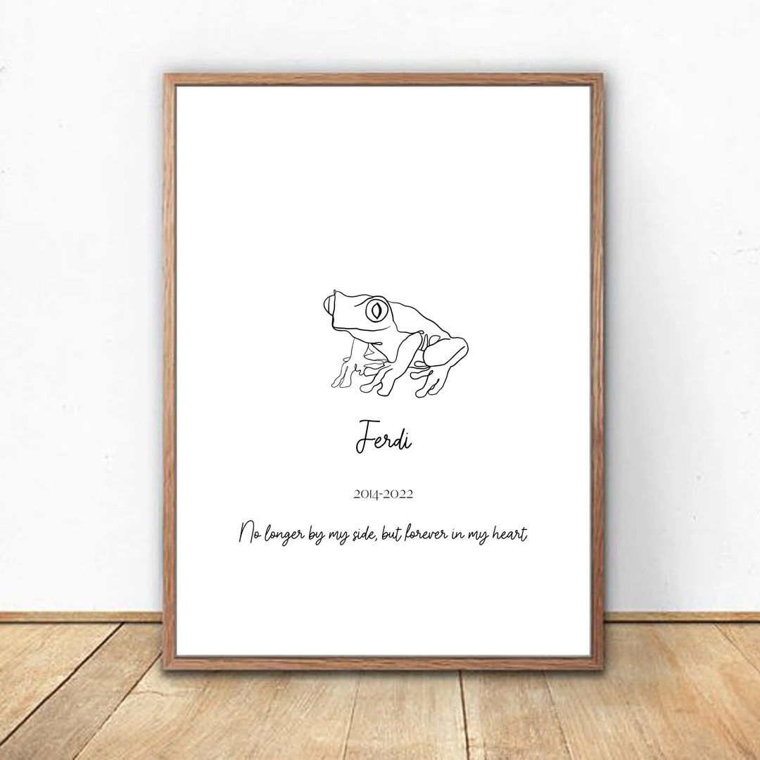 Custom Frog Loss Print | Pet Frog Memorial | Grief Remembrance - Etsy