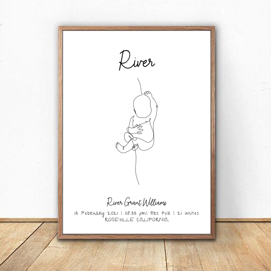 Birth Poster | Personalized Baby Poster - Etsy