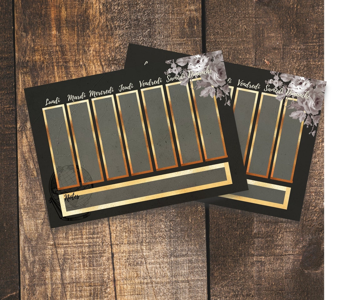 Printable - Weekly Spread "dark Academia" - Etsy