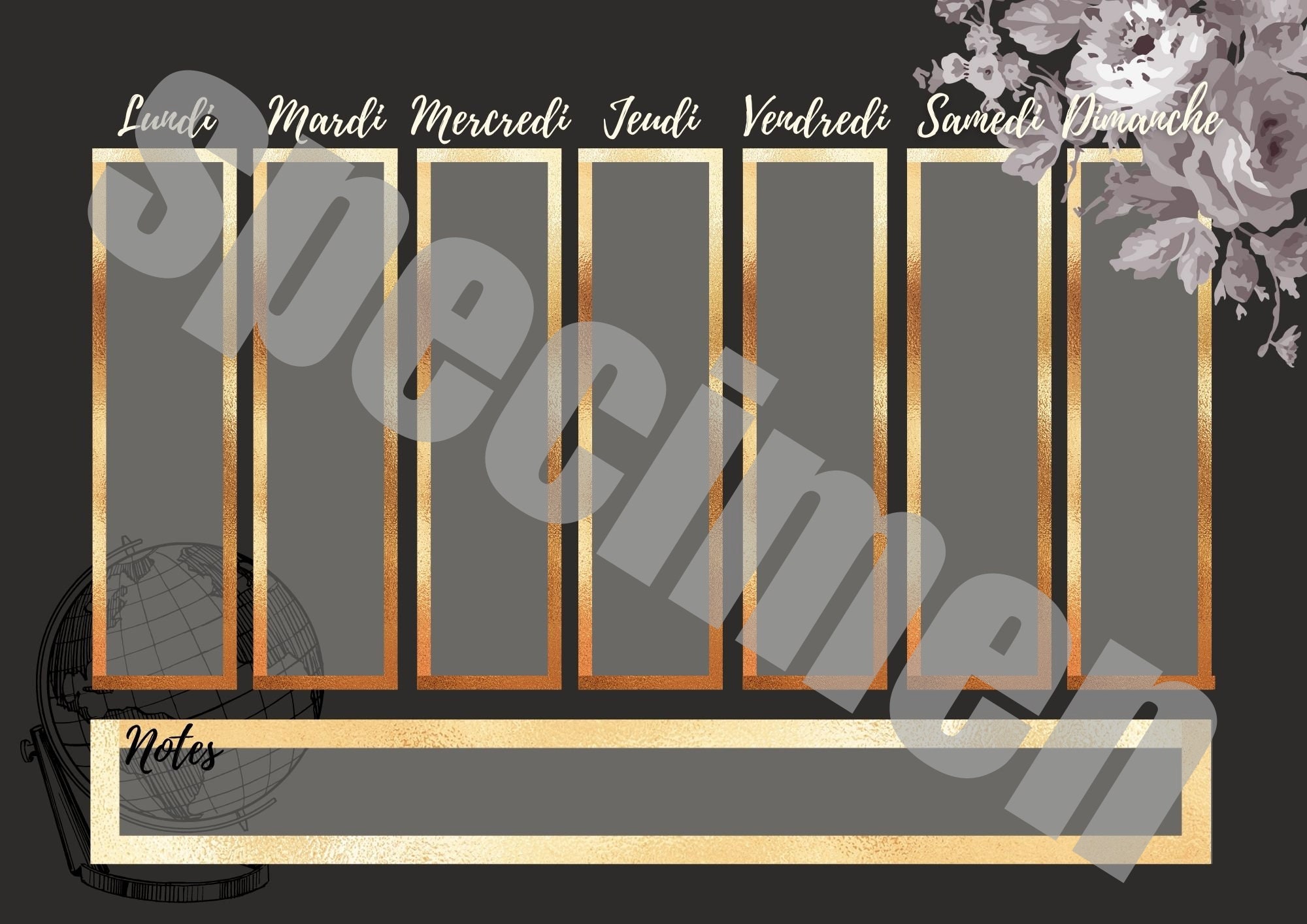 Printable - Weekly Spread "dark Academia" - Etsy