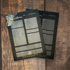 Printable - Daily Program "dark Academia" - Etsy