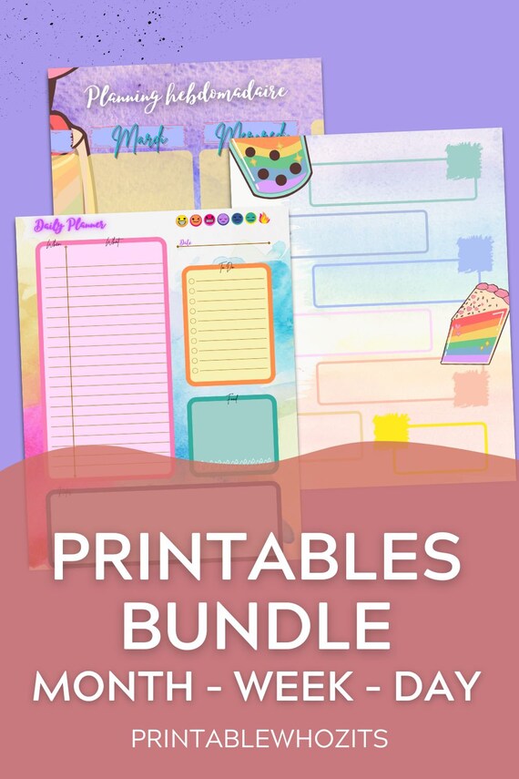 Rainbow Spread Printable Bundle - Etsy