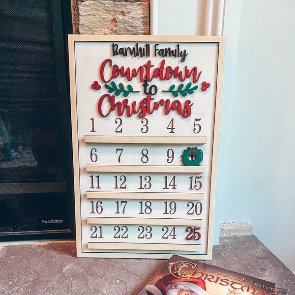 Christmas Countdown Calendar - Etsy