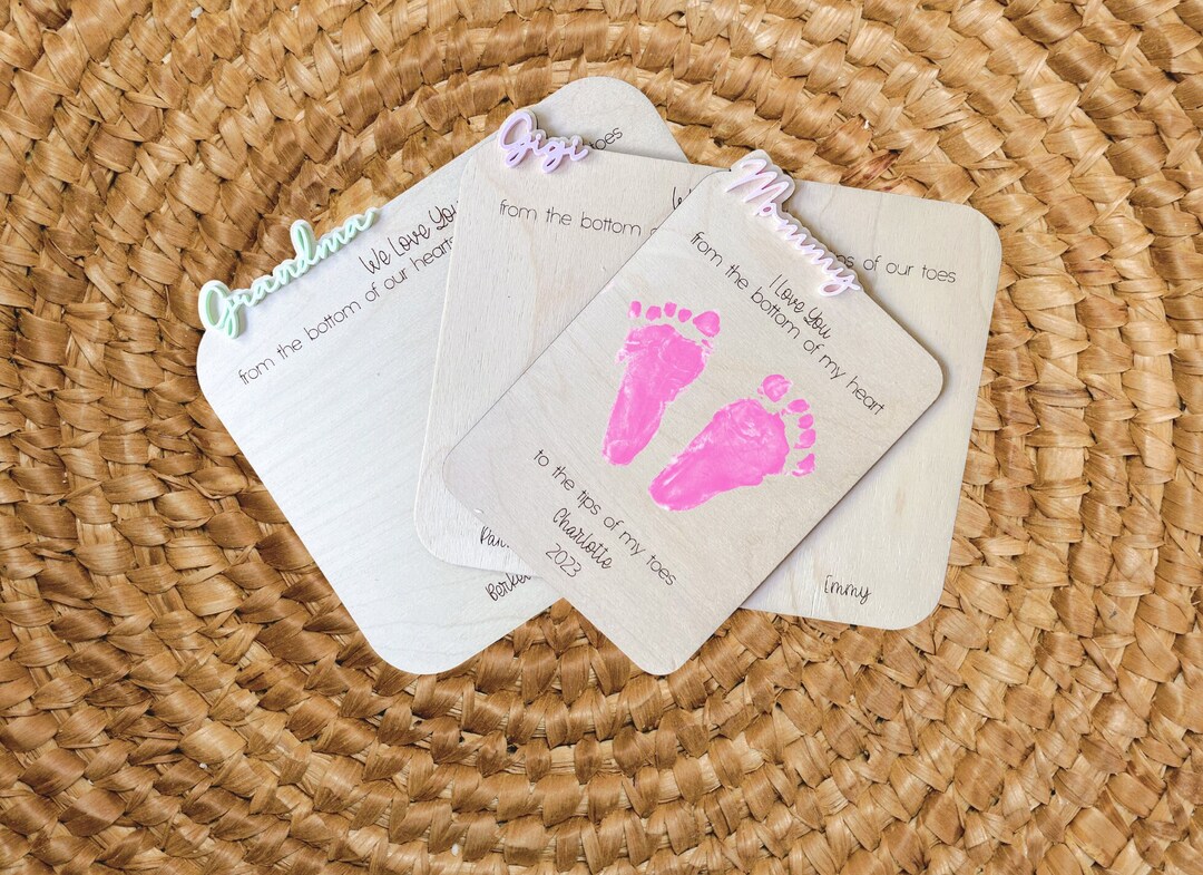 Mother’s Day Footprint DIY | Kids Footprint Craft | Gift for Grandma ...