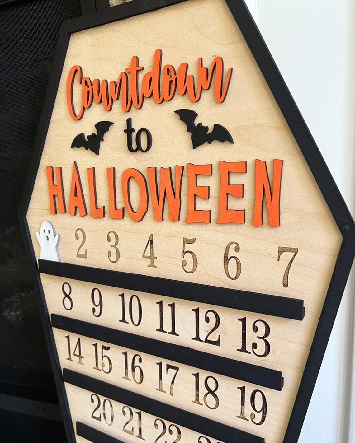 Halloween Countdown Calendar Halloween Decor Days Until - Etsy