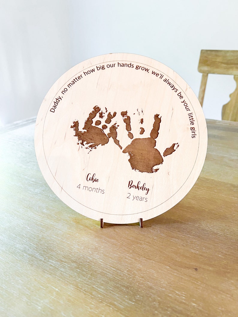 Handprint Gift Kids Handprint Craft Engraved Handprints - Etsy