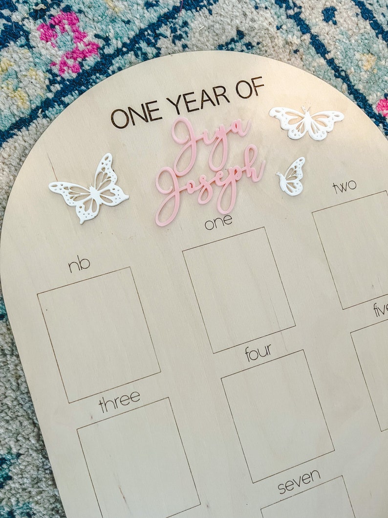 One Year Of Baby Monthly Milestone Photos First Birthday - Etsy