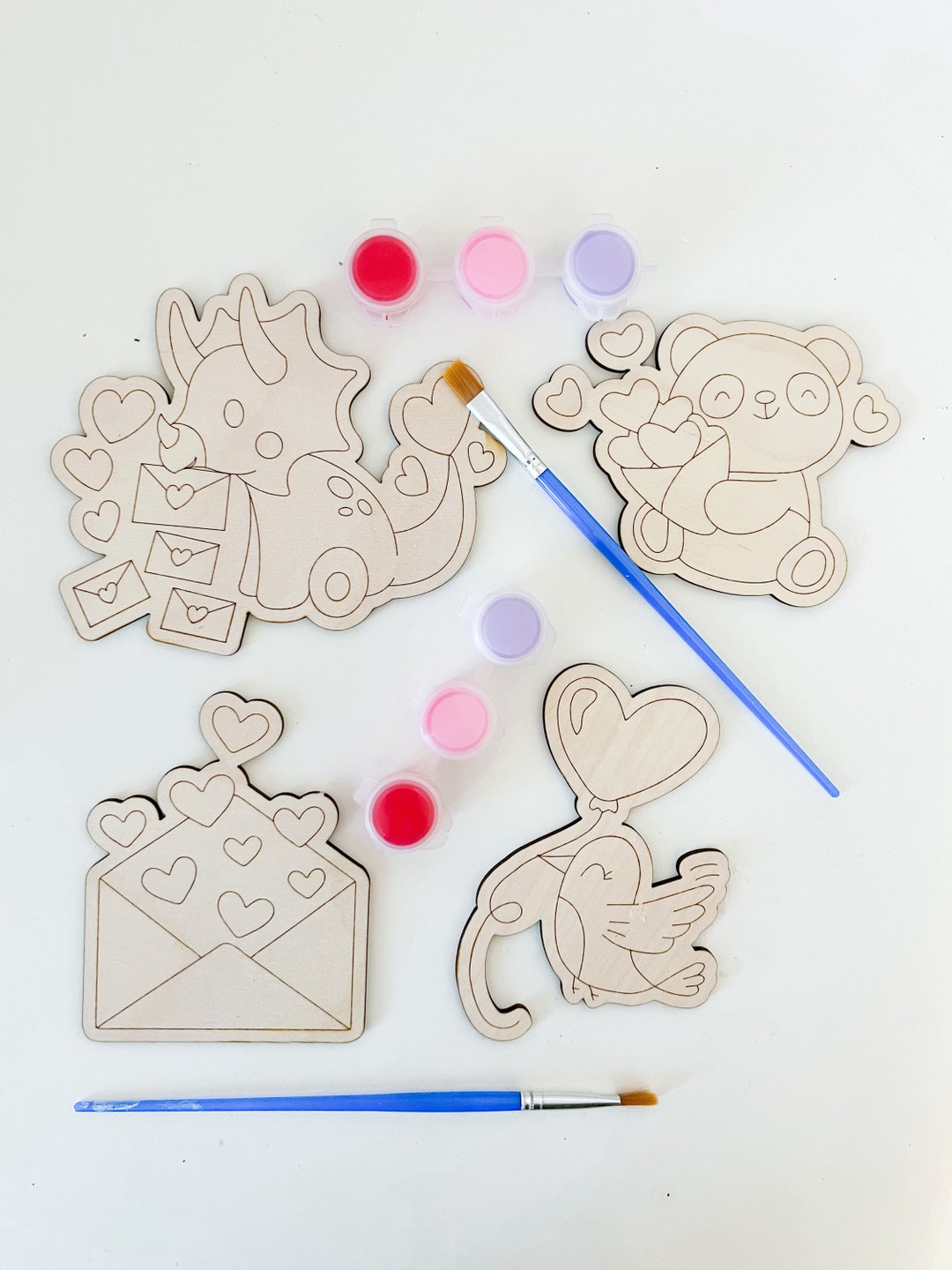 Valentine’s Day Paint Kits | Kids Valentine Craft | Class Valentine ...