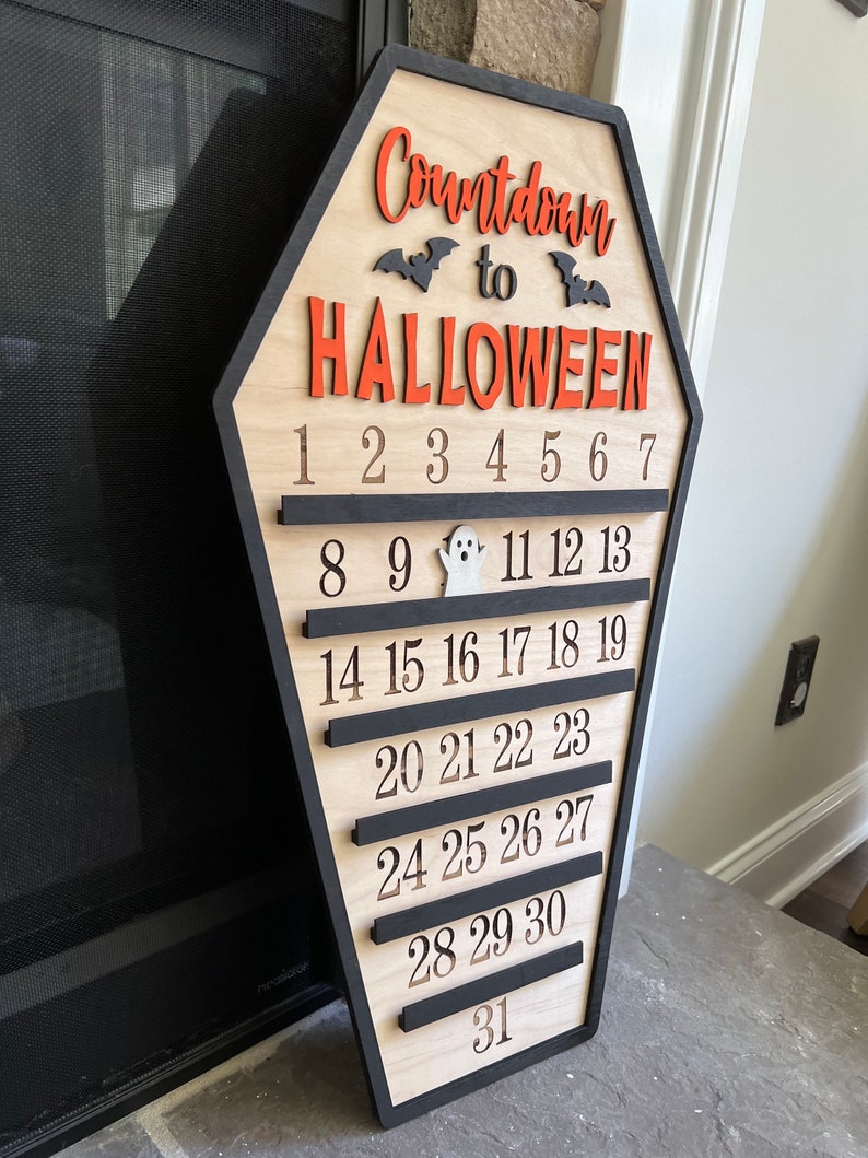 Halloween Countdown Calendar Halloween Decor Days Until - Etsy