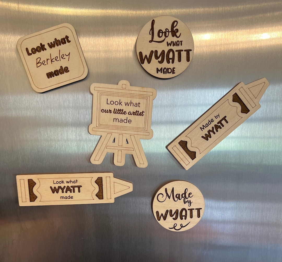 Personalized Look What I Made Magnet, Children's Art Display Custom ...