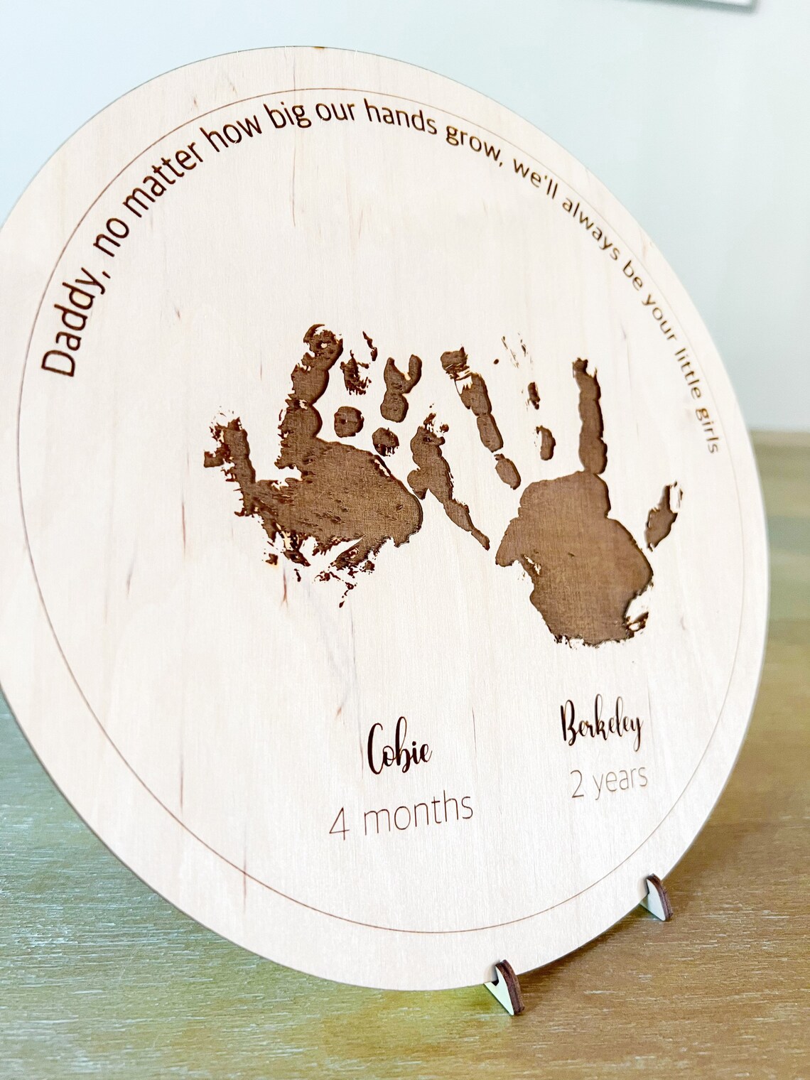 Handprint Gift Kids Handprint Craft Engraved Handprints - Etsy