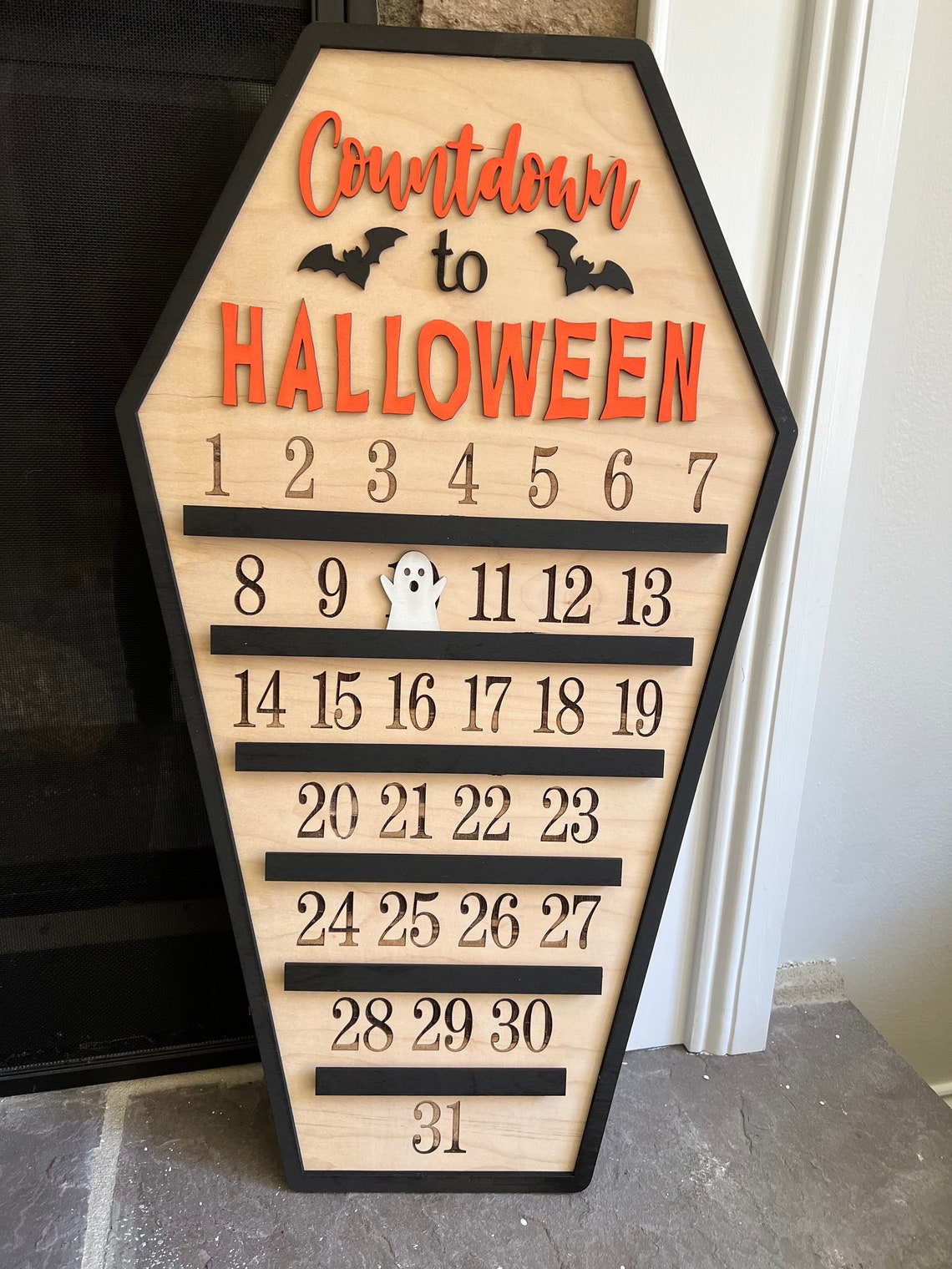 Halloween Countdown Calendar Halloween Decor Days Until - Etsy