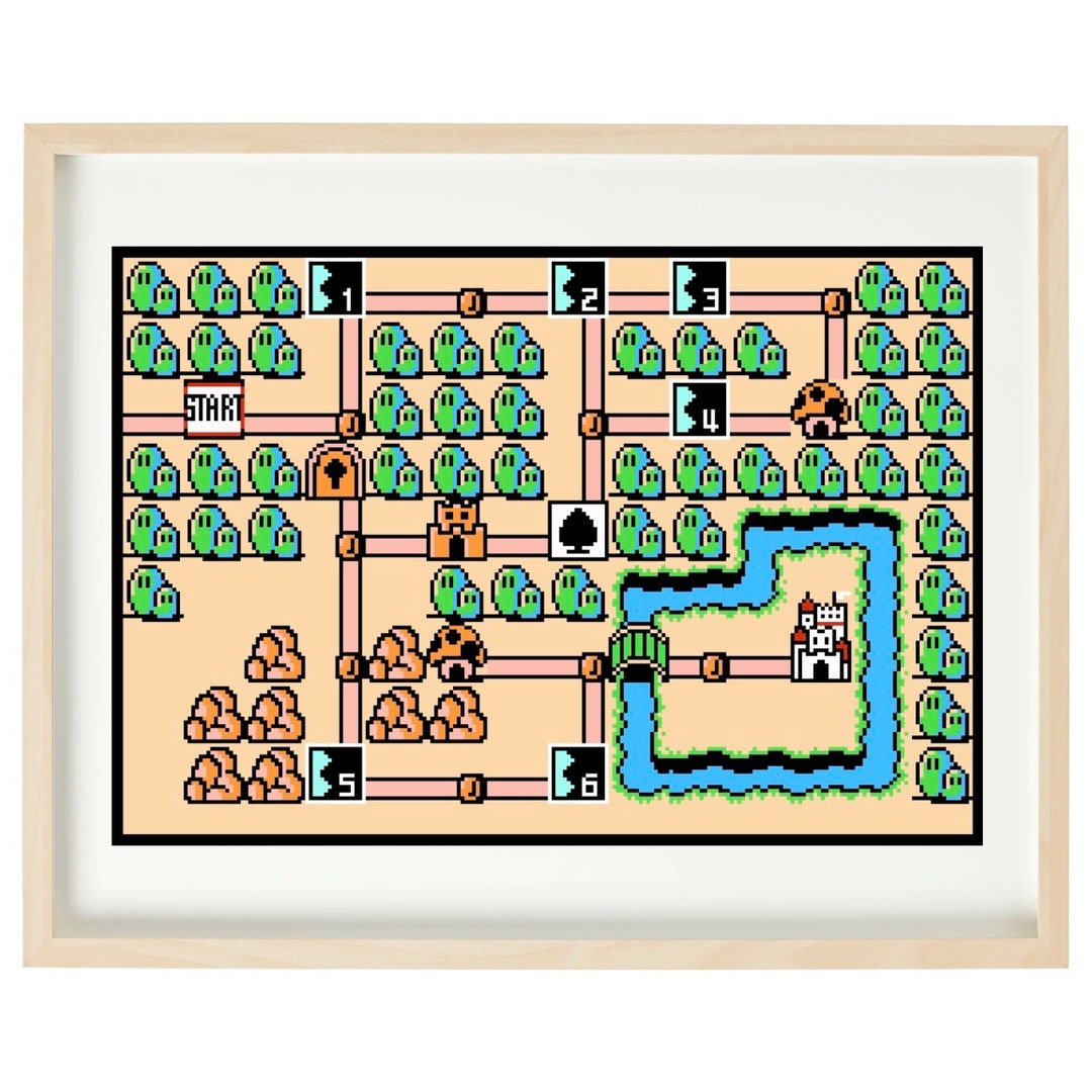 Mario Overworld Map Cross Stitch - Etsy
