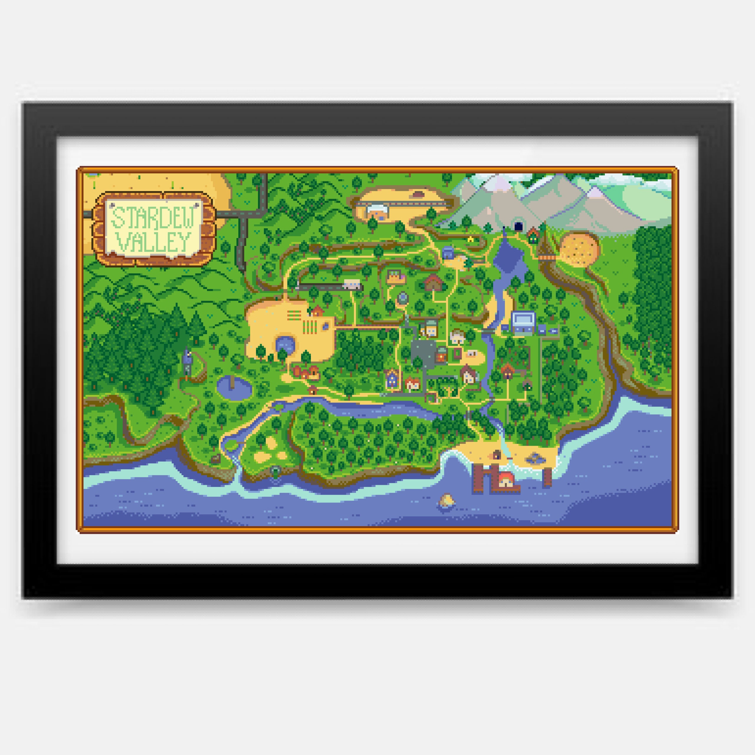 Stardew Valley Map Cross Stitch Pattern - Etsy