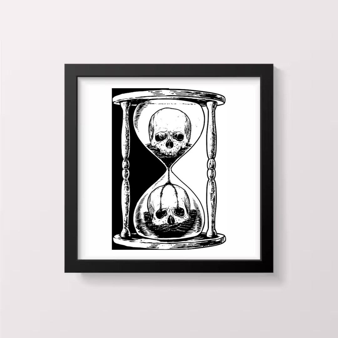 Unus Annus Skull and Hourglass Cross Stitch - Etsy