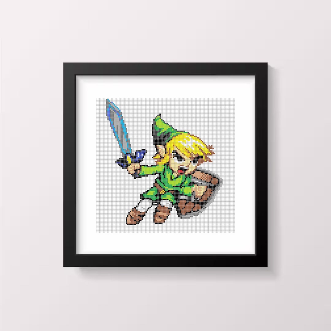 Link Legend of Zelda Cross Stitch - Etsy