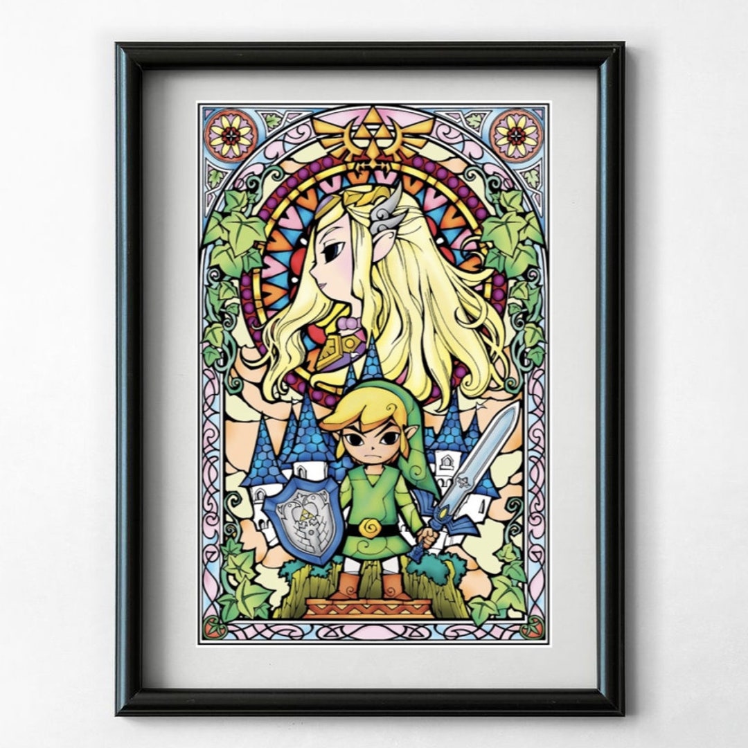 Legend of Zelda Stained Glass Window Poster Cross Stitch - Etsy