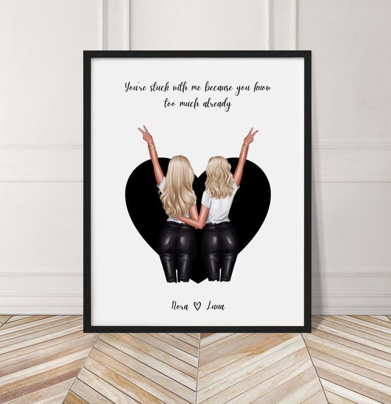 Best Friend Print Personalised Print Personalised Gift - Etsy