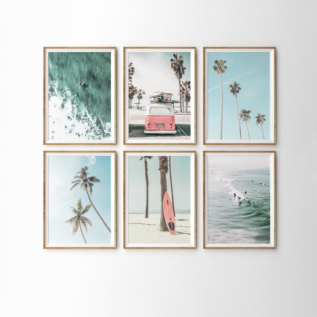 Coastal Prints Set of 6, Beach Prints, Summer Prints, California Prints ...