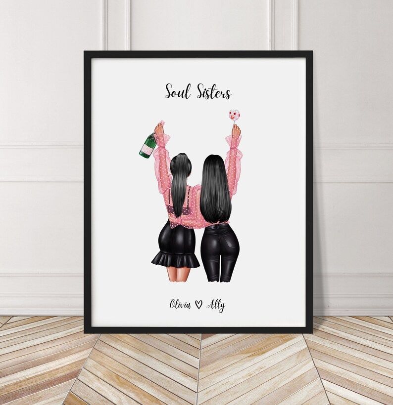 Best Friend Print Personalised Print Personalised Gift - Etsy