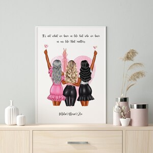 3 Best Friend Print, Best Friend Gift, Personalised Best Friend Gift ...