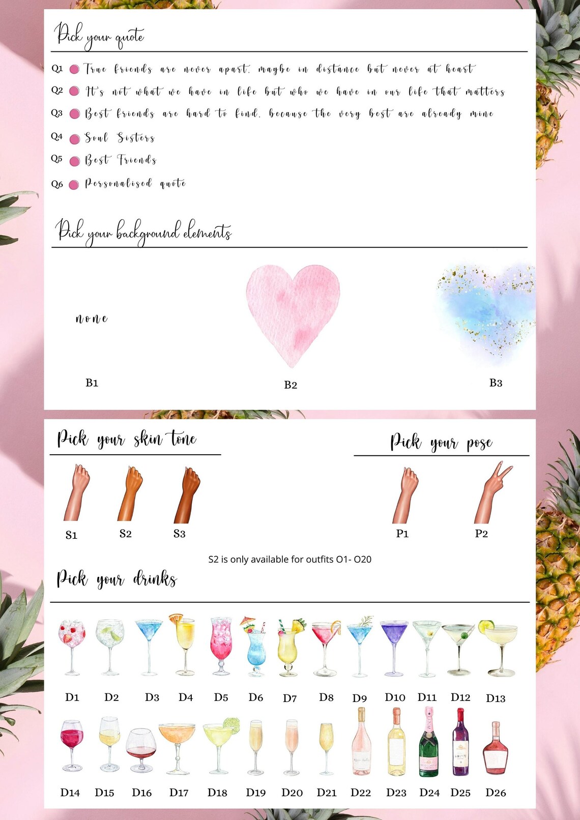 4 Friends Print Best Friend Print Best Friend Gift - Etsy