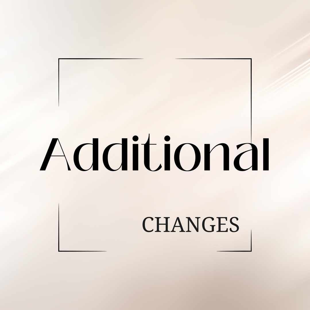 Additional Changes, Add-ons, Changes to My Design, Try New Code, Changes to Personalised Print ...