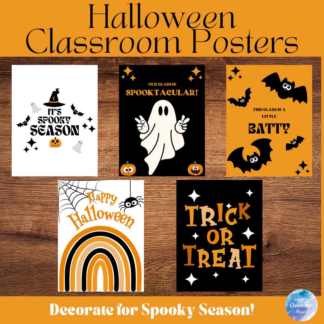 Halloween Classroom Posters | Spooky Decor | Wall Art for Teachers ...