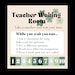Teacher Waiting Room - Student Waiting Room Poster - Classroom ...