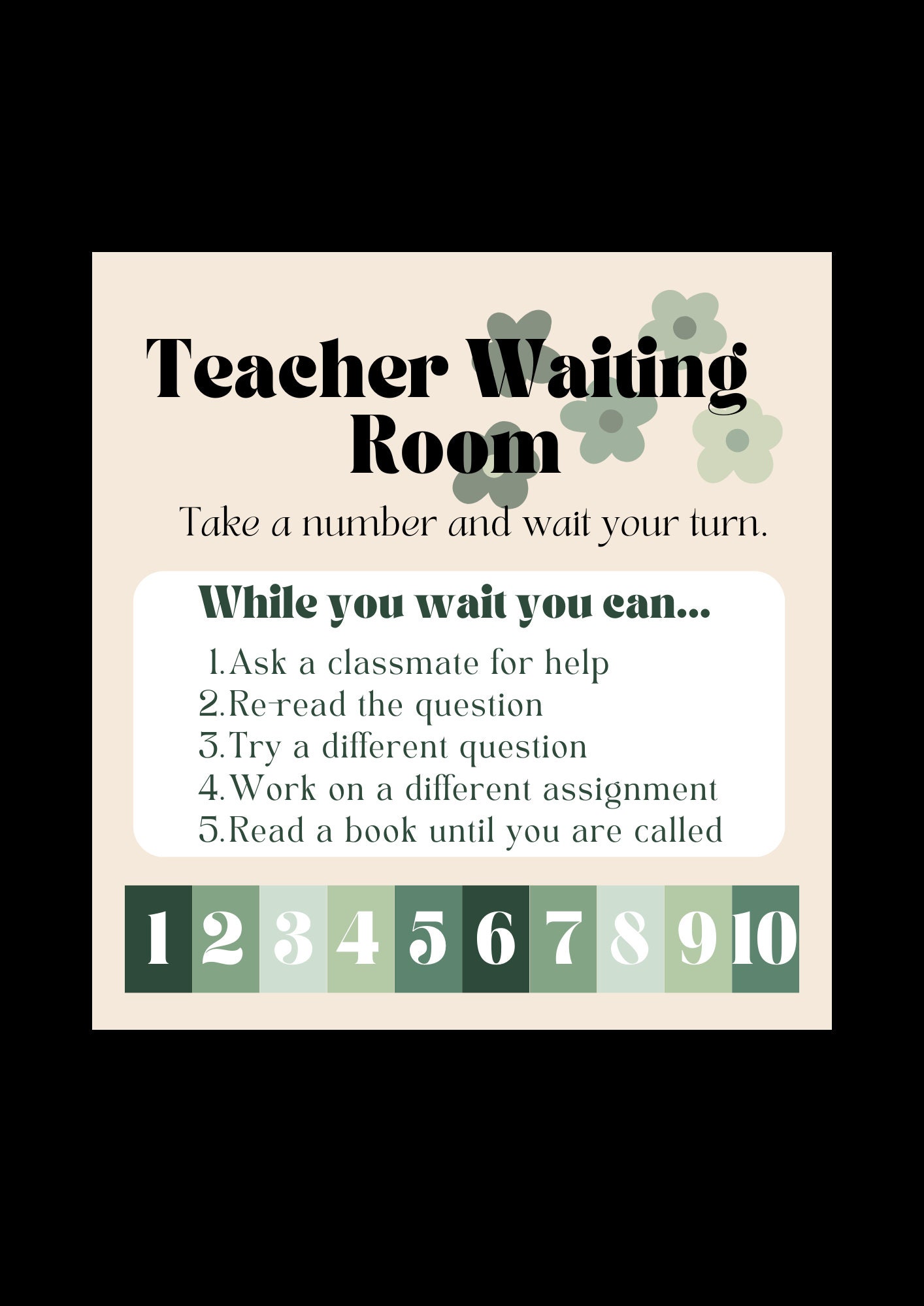 Teacher Waiting Room - Student Waiting Room Poster - Classroom ...