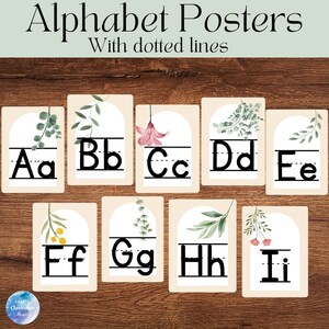 Alphabet Posters | Classroom Decor | Letter Posters | Boho Decor ...