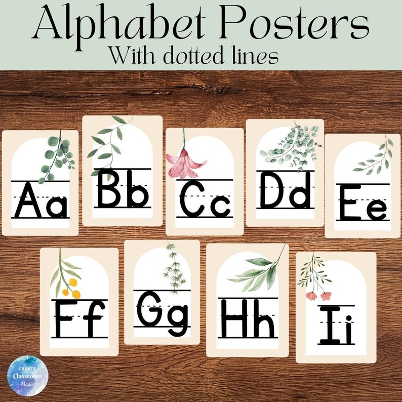 Alphabet Posters | Classroom Decor | Letter Posters | Boho Decor ...