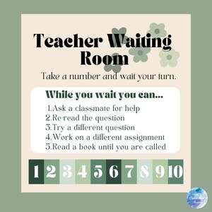 Teacher Waiting Room - Student Waiting Room Poster - Classroom ...