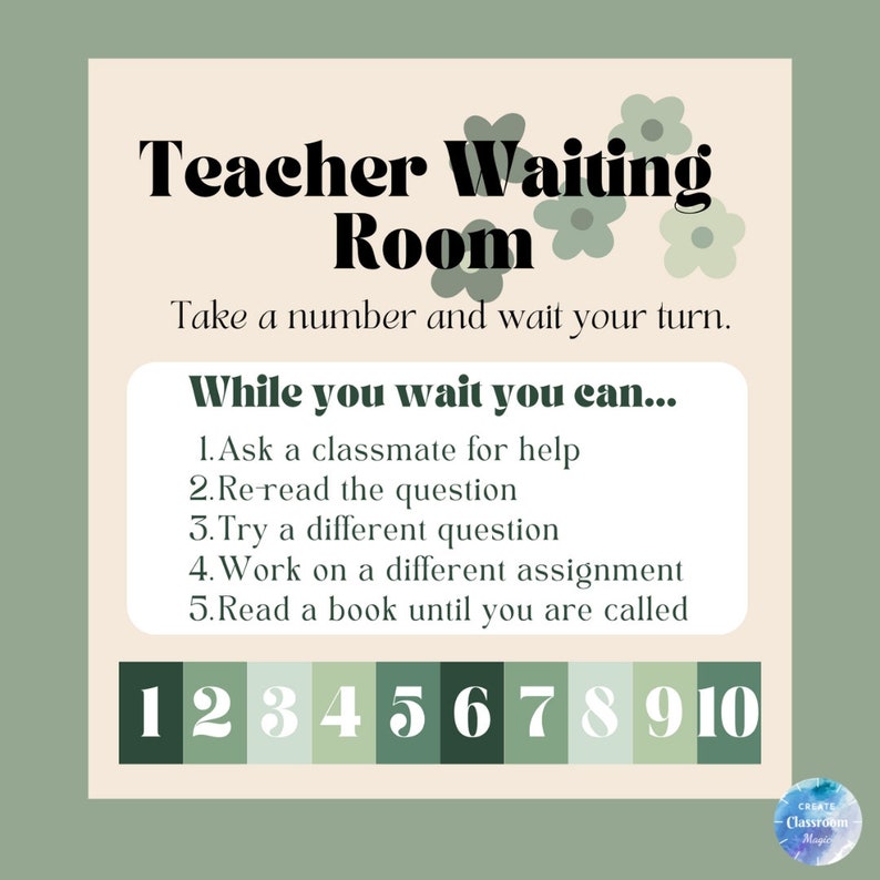 Teacher Waiting Room - Student Waiting Room Poster - Classroom ...