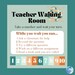 Retro Teacher Waiting Room - Student Waiting Room Poster - Classroom ...