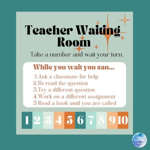 Retro Teacher Waiting Room - Student Waiting Room Poster - Classroom ...