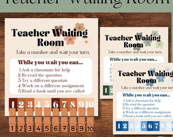 Retro Teacher Waiting Room - Student Waiting Room Poster - Classroom ...