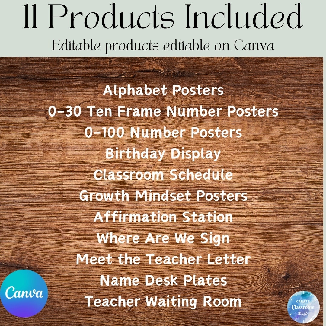 Boho Classroom Decor Bundle Calm and Neutral Plant Theme Complete ...