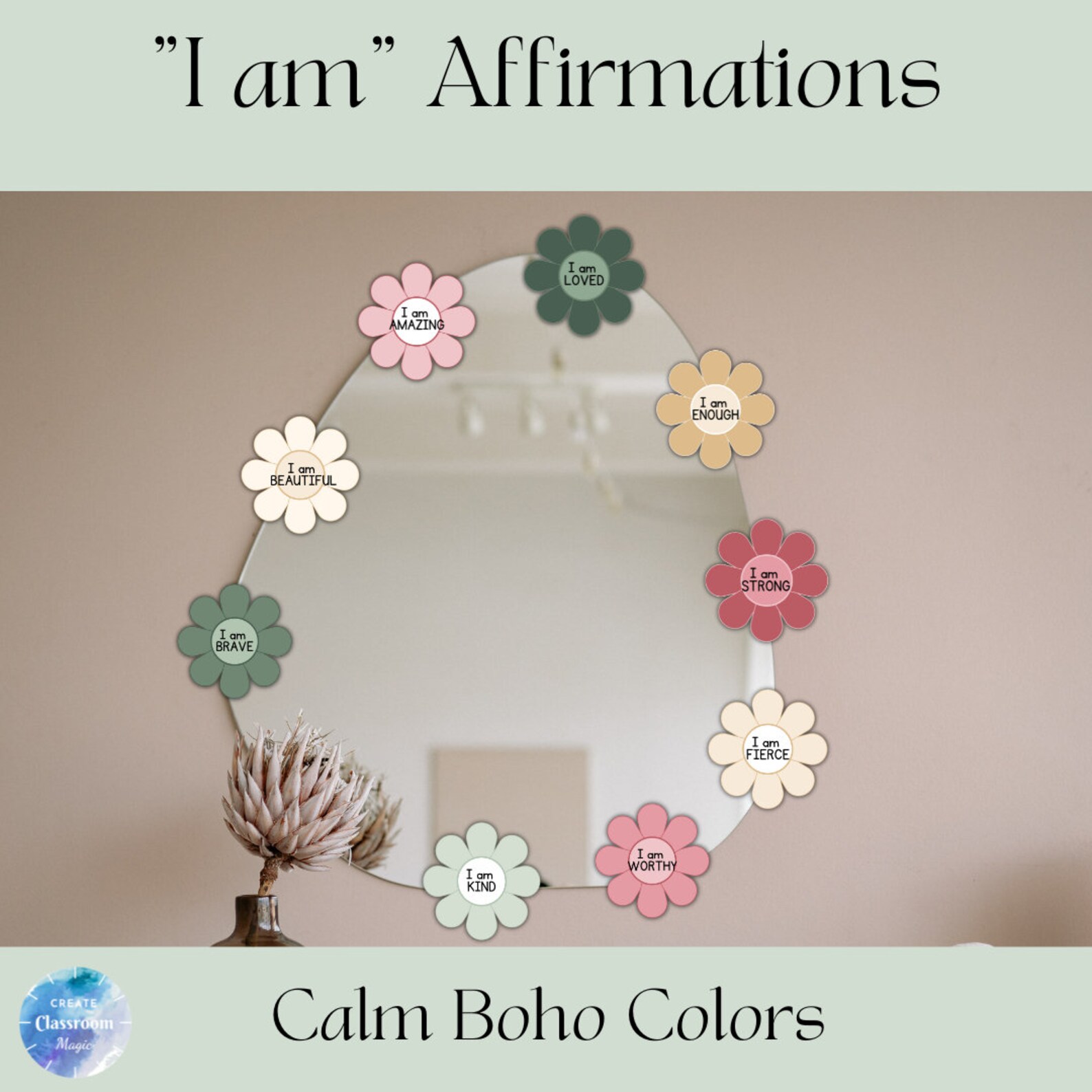 Floral Affirmation Station | Affirmation Cards | Growth Mindset Cards ...