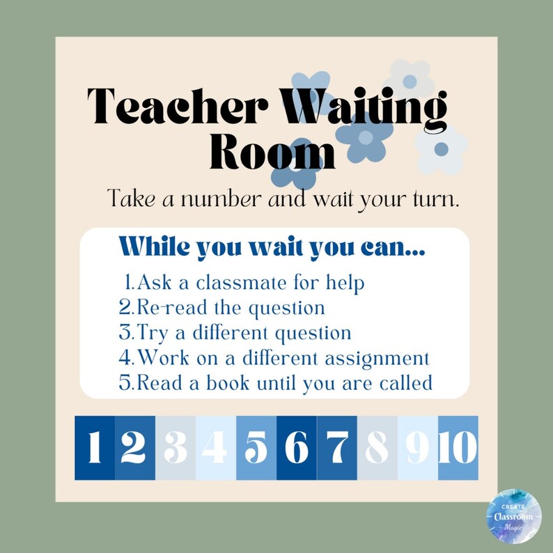 Teacher Waiting Room - Student Waiting Room Poster - Classroom ...