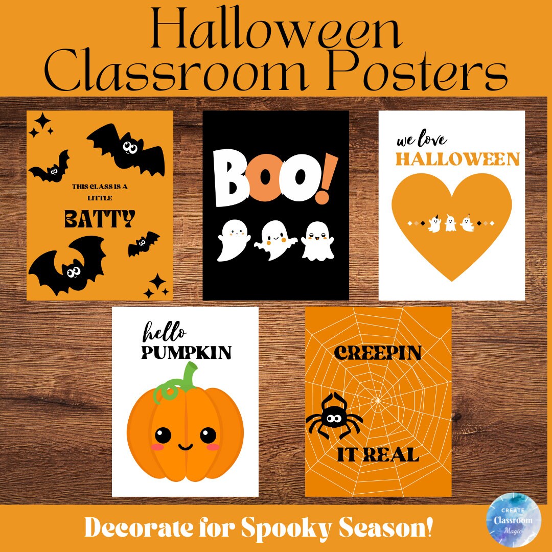 Halloween Classroom Posters | Spooky Decor | Wall Art for Teachers ...