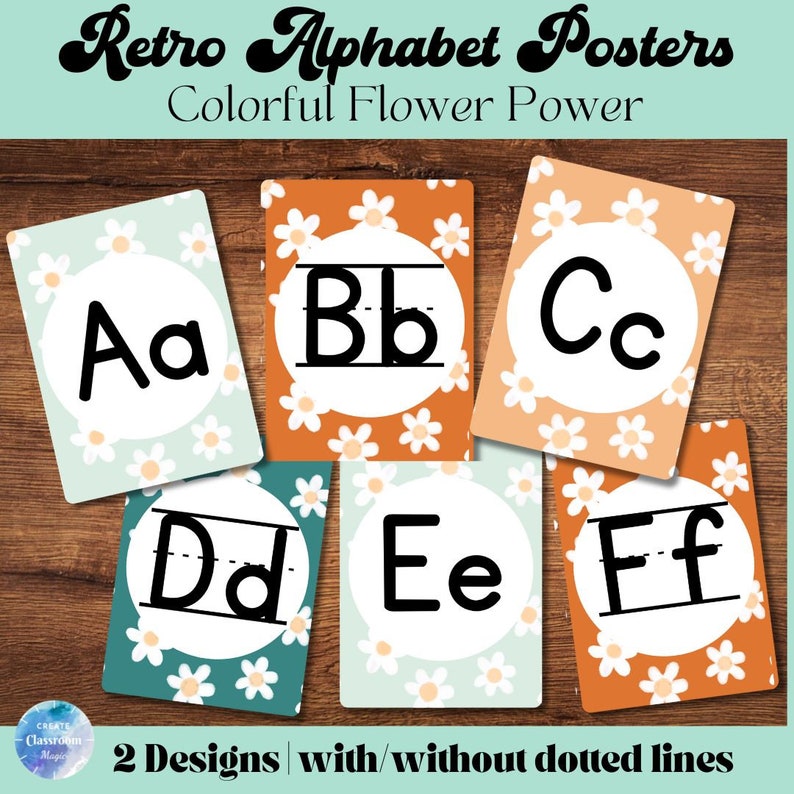 Alphabet Posters | Classroom Decor | Letter Posters | Retro Decor ...