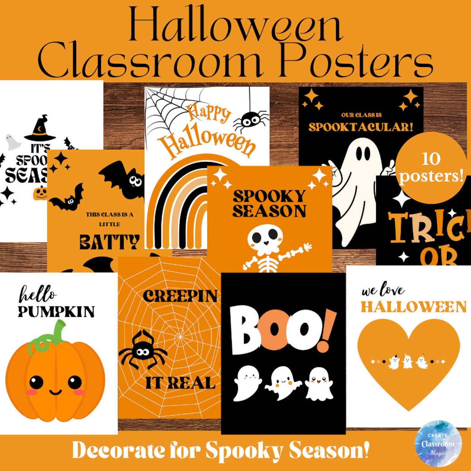 Halloween Classroom Posters | Spooky Decor | Wall Art for Teachers ...
