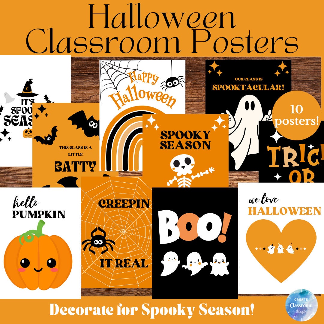 Halloween Classroom Posters | Spooky Decor | Wall Art for Teachers ...