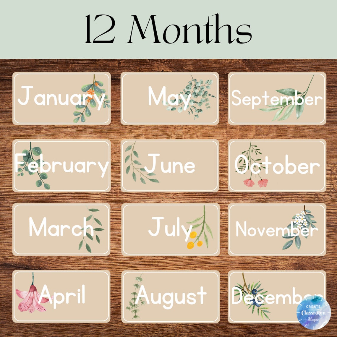 Boho Birthday Classroom Display | Custom Student Birthday Calendar ...