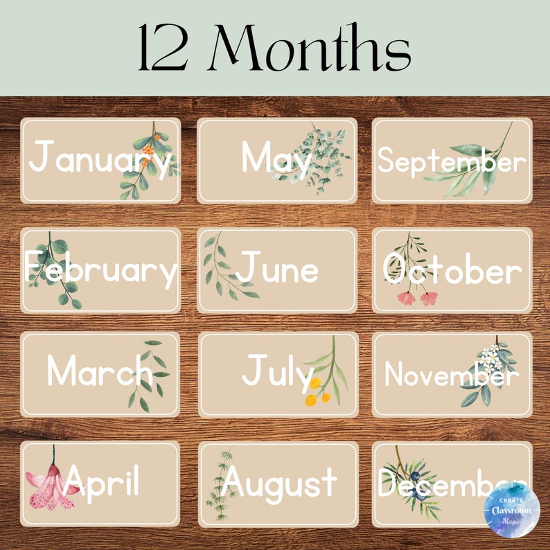 Boho Birthday Classroom Display | Custom Student Birthday Calendar ...
