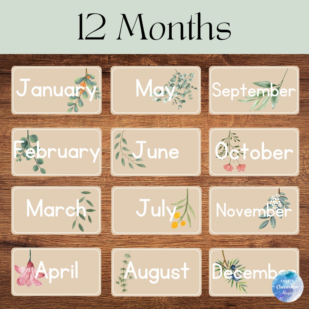 Boho Birthday Classroom Display | Custom Student Birthday Calendar ...