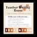 Teacher Waiting Room - Student Waiting Room Poster - Classroom ...