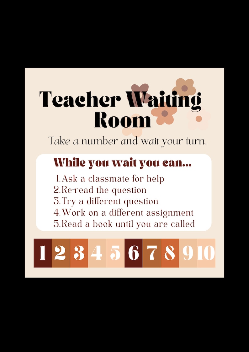 Teacher Waiting Room - Student Waiting Room Poster - Classroom ...